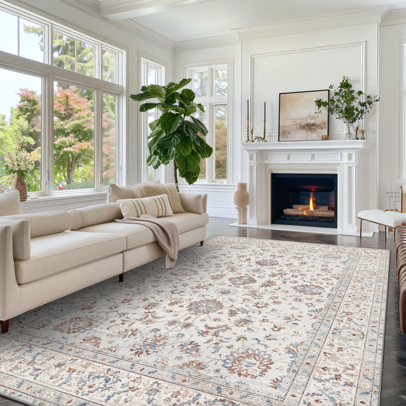 Canora Grey 8X10 Area Rugs for Living Room Machine Washable Rug Vintage carpet Wayfair